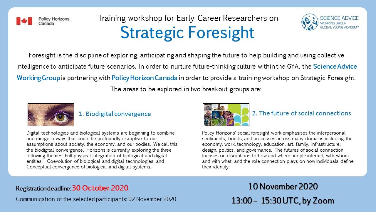 Workshop on Strategic Foresight for Early-Career Researchers on 10 ...